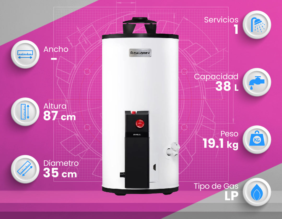 CALOREX DEPOSITO MAXIMUS G10 GAS LP de CALOREX. Pisos, Azulejos ...