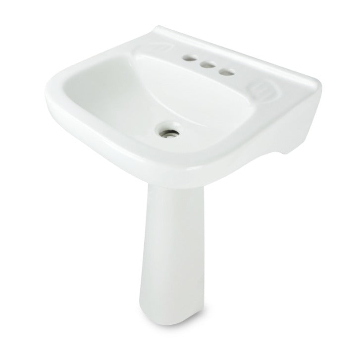 LAVABO Y PEDESTAL PROVENZAL BLANCO COMERCIAL de KISSON. Pisos, Azulejos, Losetas y más | Azulemex