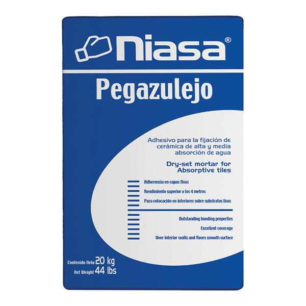 PEGA AZULEJO NIASA 20 KG. Pisos y azulejos en México – Azulemex
